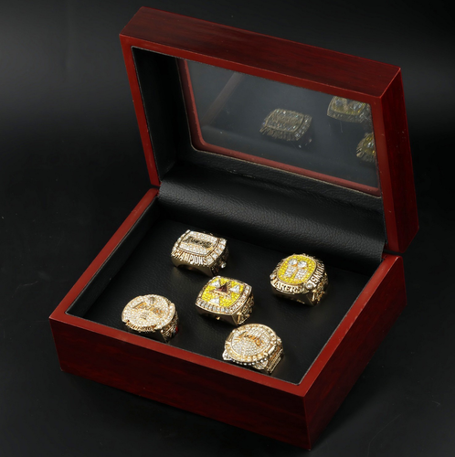 5Pcs Kobe Bryant Los Angeles Lakers Ring Set with Box 2000/2001/2002 ...