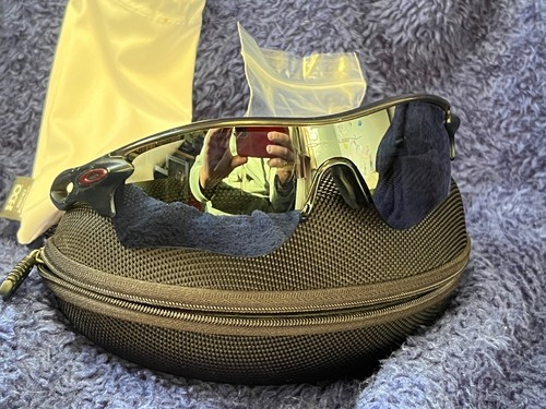 Oakley RadarLock Path Polarized Sunglasses Red & Black frame | eBay UK