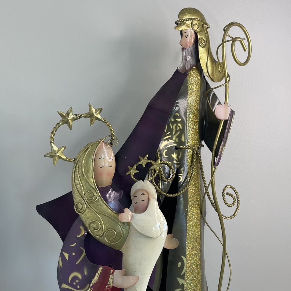 Rare Nativity Scene Complete Set Of 3 Vtg 2005 Home Interiors Metal In ...