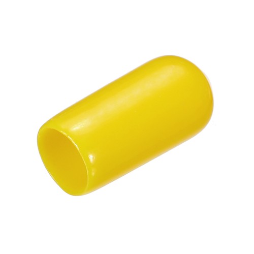 15pcs Rubber End Caps 7mm Round End Cap Screw Thread Protectors Yellow ...