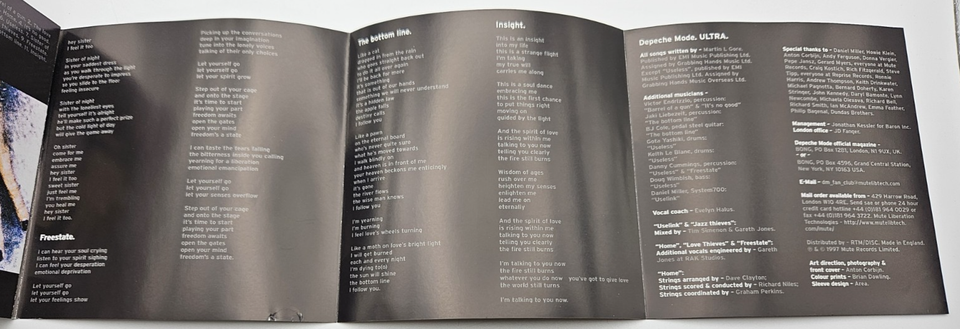 DEPECHE MODE ULTRA Japan 1st Edition CD TOCP 50158 w/OBI Hidden Track MUTE 1997 | eBay