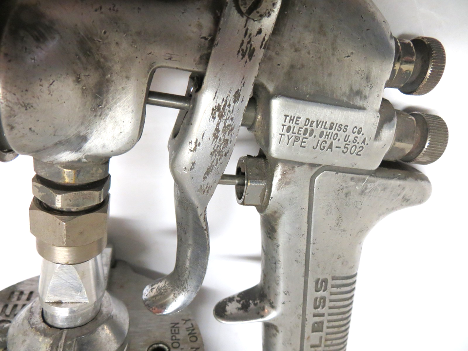 Vintage DeVilbiss JGA-502 Metal Air Spray Paint Gun w/Canister for ...