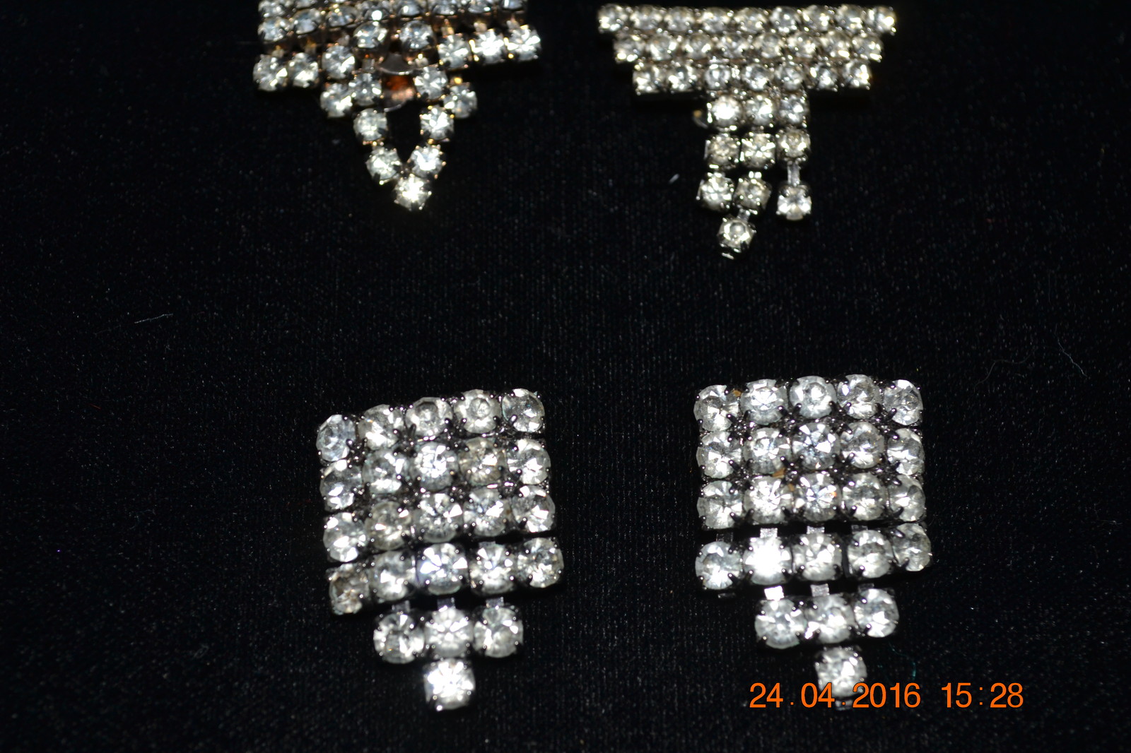 Nice Lot Of 4 Vintage Rhinestone Dress Clips 1 pair and 2 individual | eBay