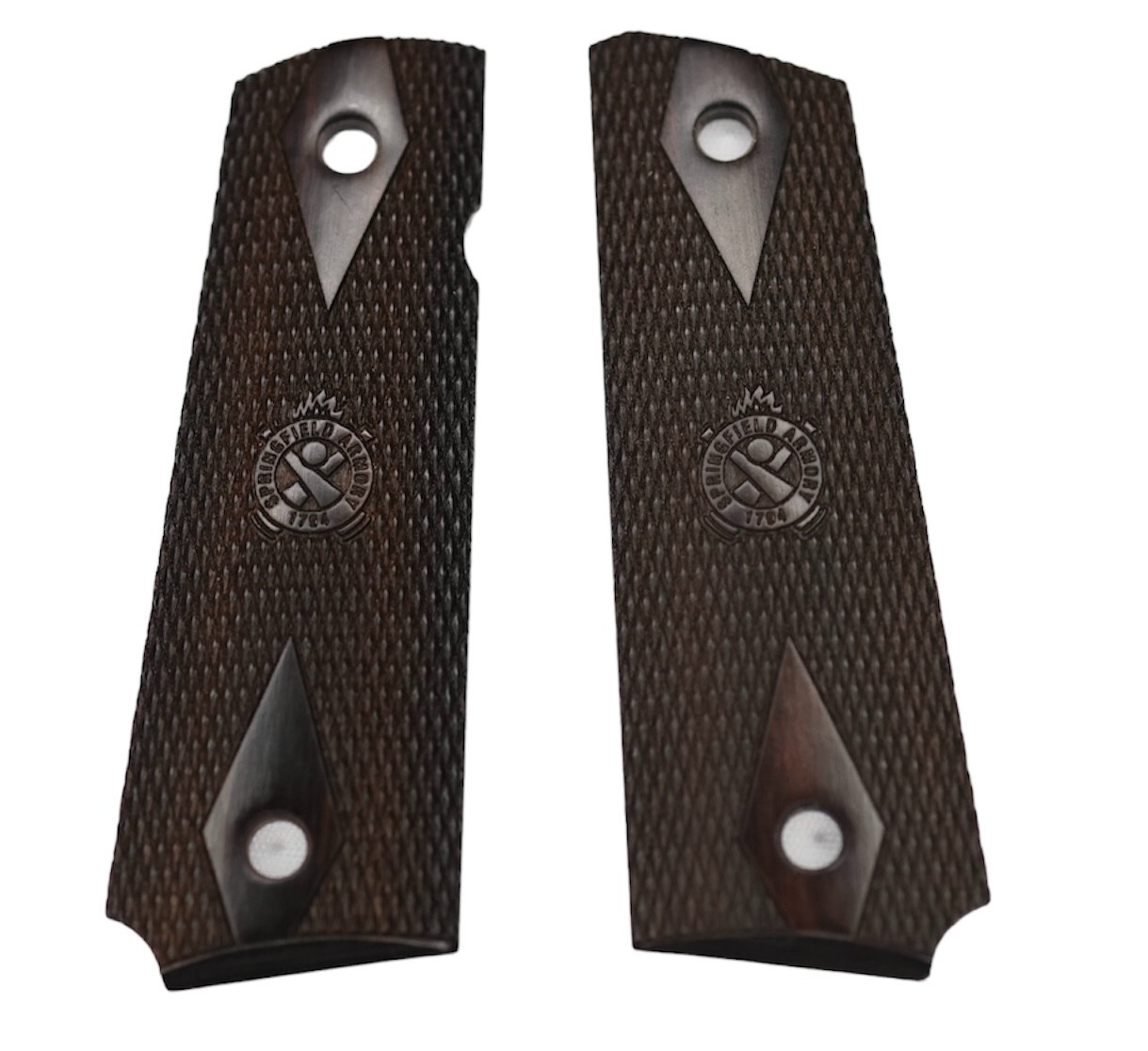 SPRINGFIELD ARMORY FACTORY 1911 CROSSED CANNON COCOBOLO THIN GRIPS ...