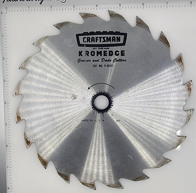 VintageReplacement Single Craftsman 8” DADO Blade 5/8” Arbor KROMEDGE 9 ...