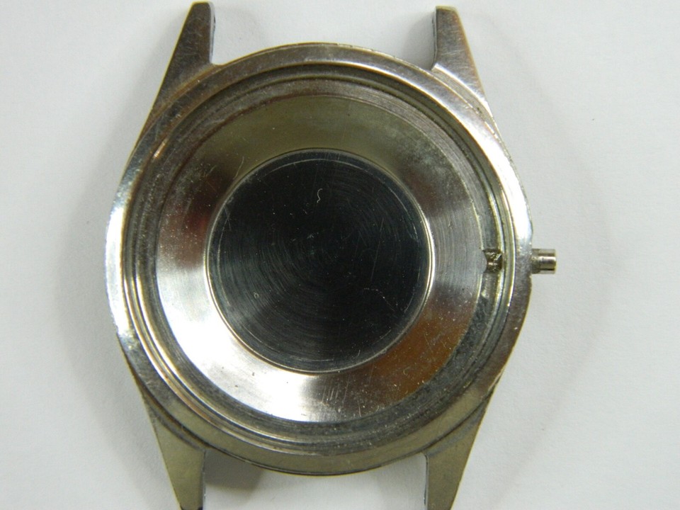 FINE VINTAGE BENRUS ? AUTOMATIC OPEN THRU CRYSTAL STAINLESS STEEL WATCH ...