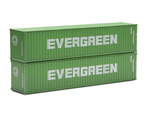 MENARD EVERGREEN 40’ INTERMODAL CONTAINERS O GAUGE SCALE DOUBLE MAXI ...