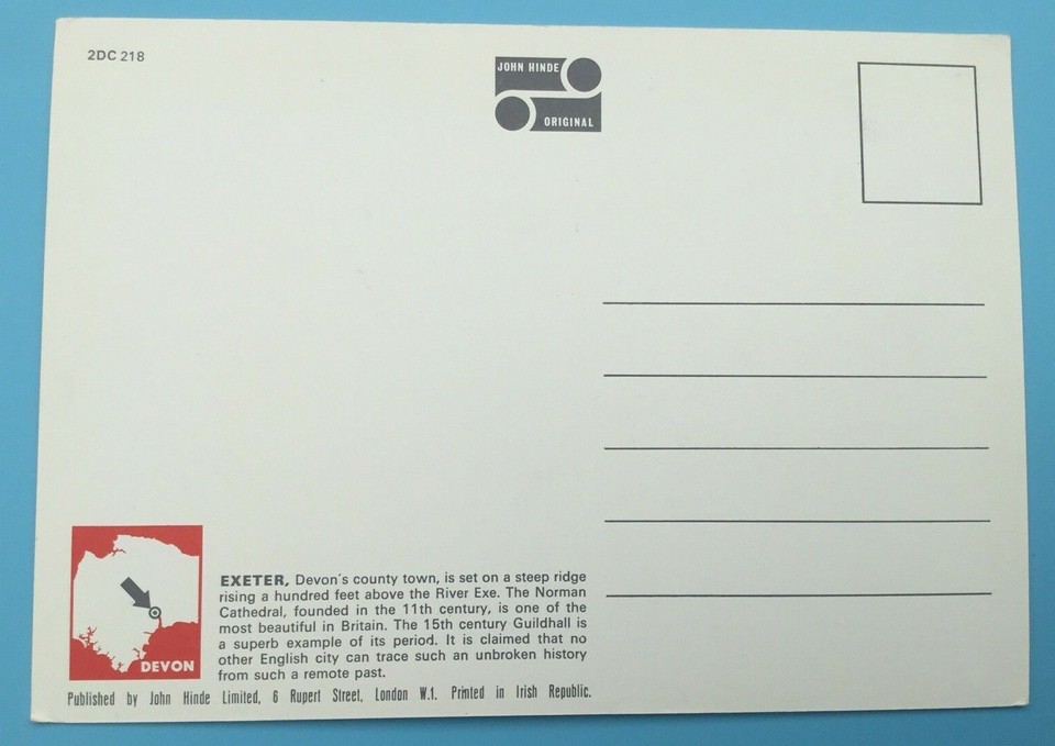 Postcard Old Guildhall Exeter Devon John Hinde Unposted | eBay