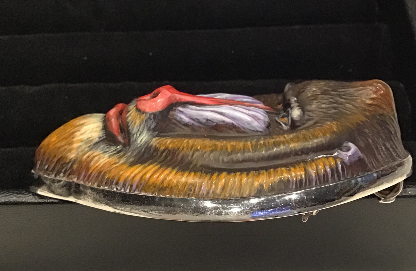 SERGIO BUSTAMANTE Sterling Silver BABOON Monkey BROOCH PIN PENDANT ...