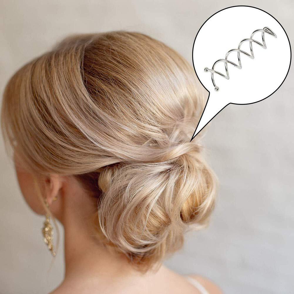 10 Pcs Silver Spiral Hair Pins Twist Screw Hair Pins DIY Hair Hair Clip ...
