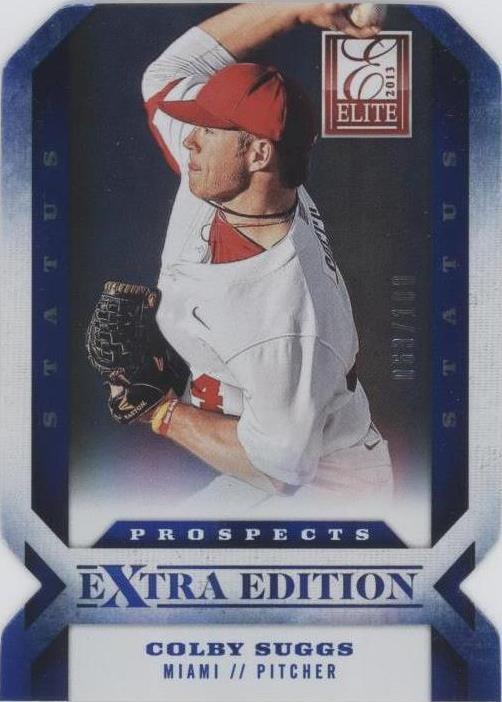 2013 Panini Elite Extra Edition - Colby Suggs #146 Status Blue Die-Cut ...