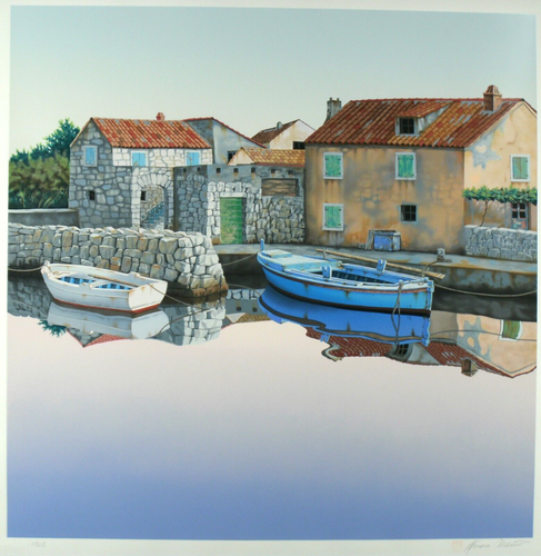Vintage Art Print Frane Mlinar Signed Serigraph "Early Morning Light ...
