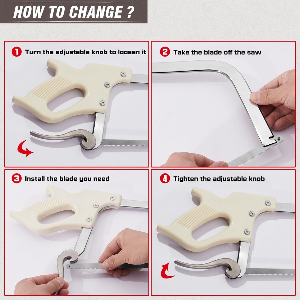 Butcher Saw Meat And Bone Saw Meat Processing Hand Saw With 20inch Sk5 ...