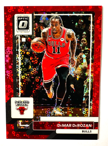 2022-23 Donruss Optic DeMar DeRozan RED Disco Prizm Card #/75 Bulls ...