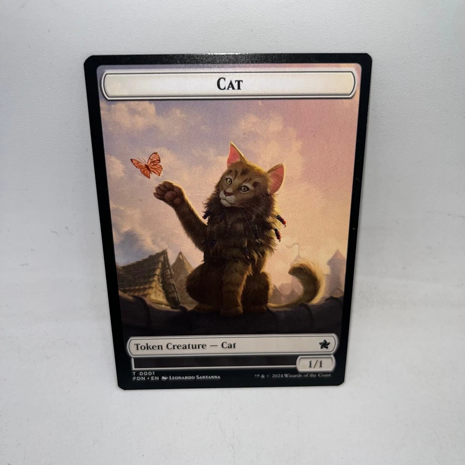 Cat / Cat Doubled-Sided Token 1 // 2 Foundations | eBay