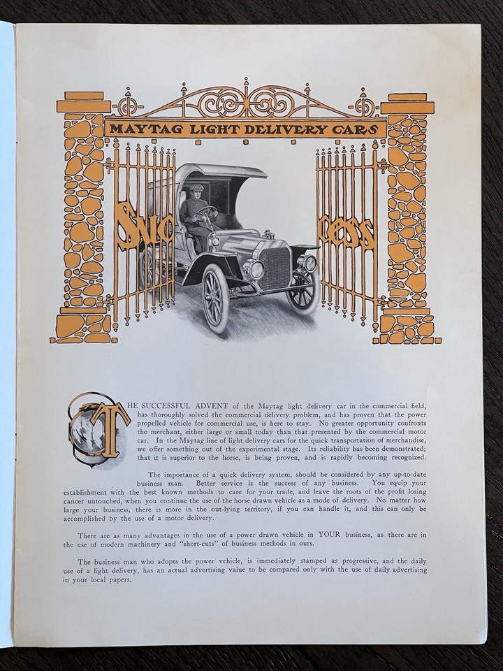 The Light Delivery Car - Maytag Mason Motor Company Brochure Catalog | eBay