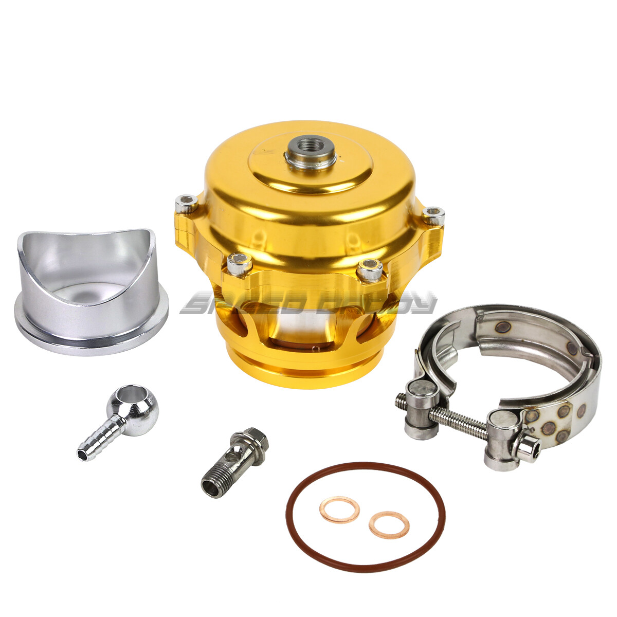 50MM ALUMINUM GOLD TURBOCHARGER 360 VENT BLOW OFF VALVE BOV 35PSI BOOST ...
