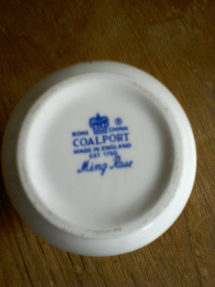 Vintage Coalport Bone China Ming Rose squat bud Vase Small 31/4" high ...