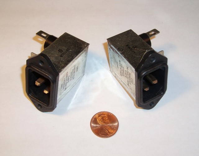 Quality AC Power Line Noise Filter 115v/250v 3a EMI IEC NOS Right Angle ...
