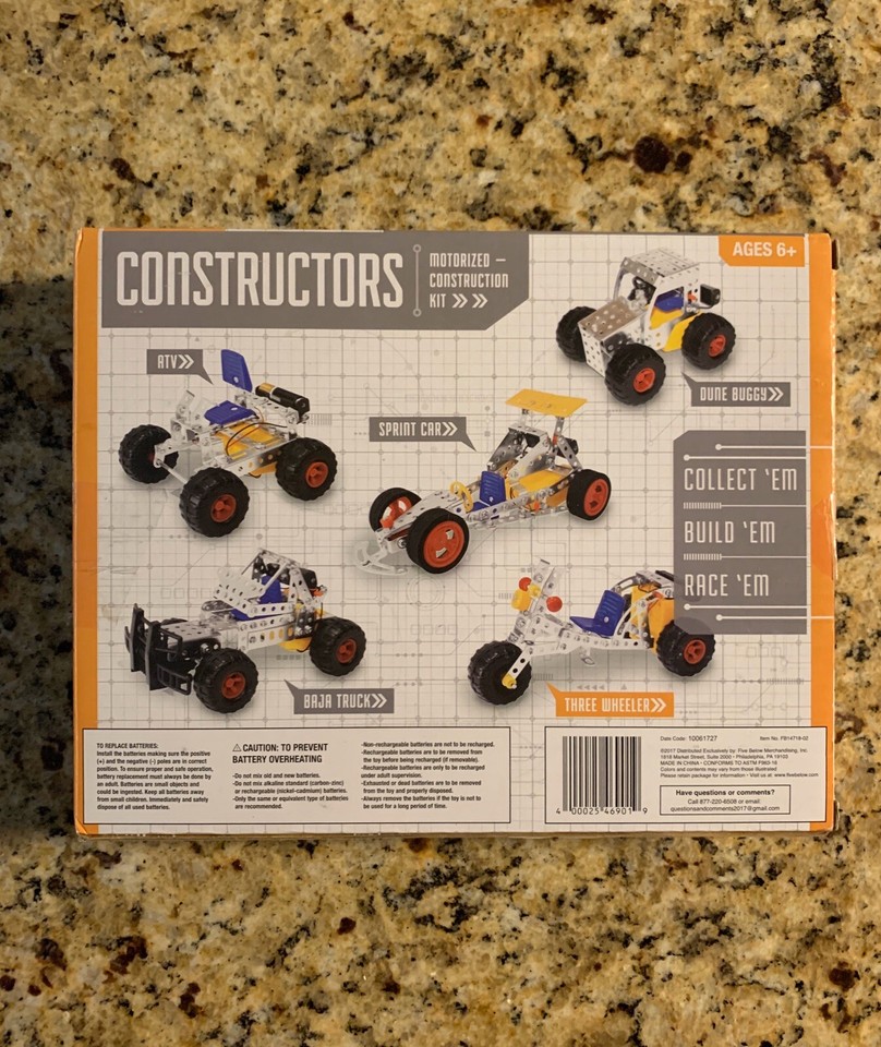 Constructors Motorized Construction Kit Three Wheeler Building Toys ...