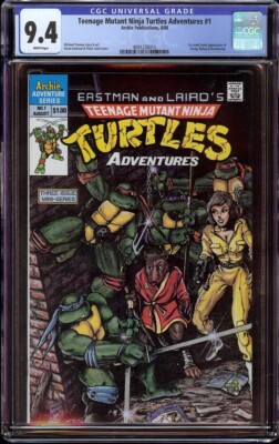 TMNT Adventures # 1 CGC 9.4 White (Archie, 1988) 1st Bebop, Krang ...