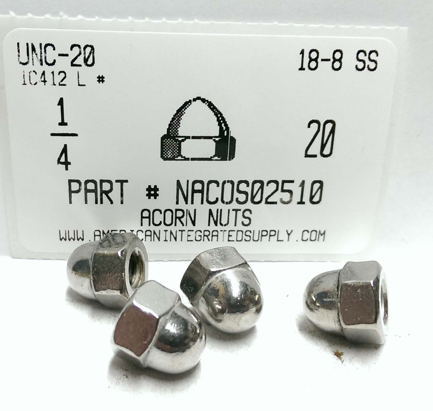 1/4-20 Acorn Cap Nuts 18-8 Stainless Steel (15) | eBay