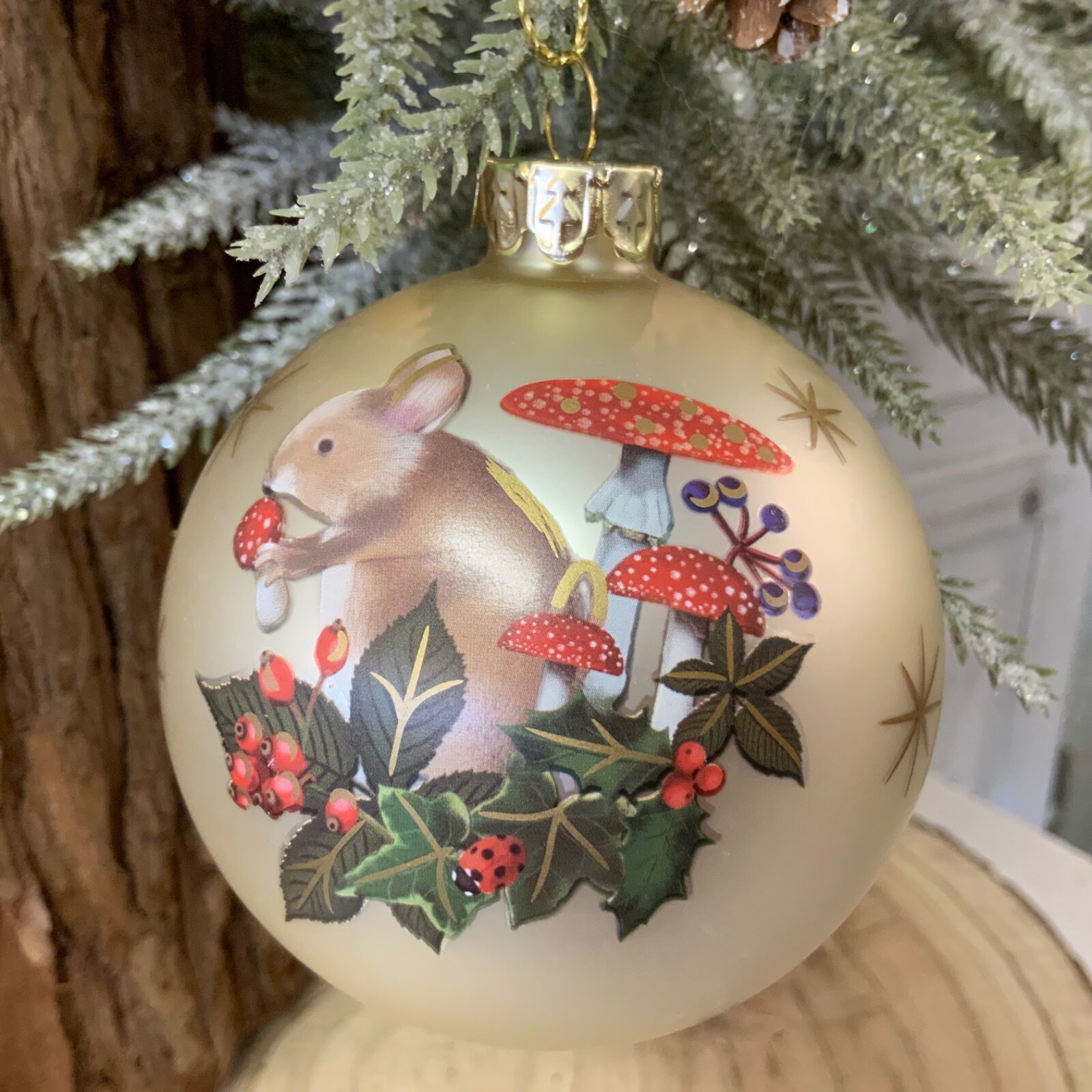 Woodland Wildlife Christmas Tree Bauble Decoration Gisela Graham Birds ...