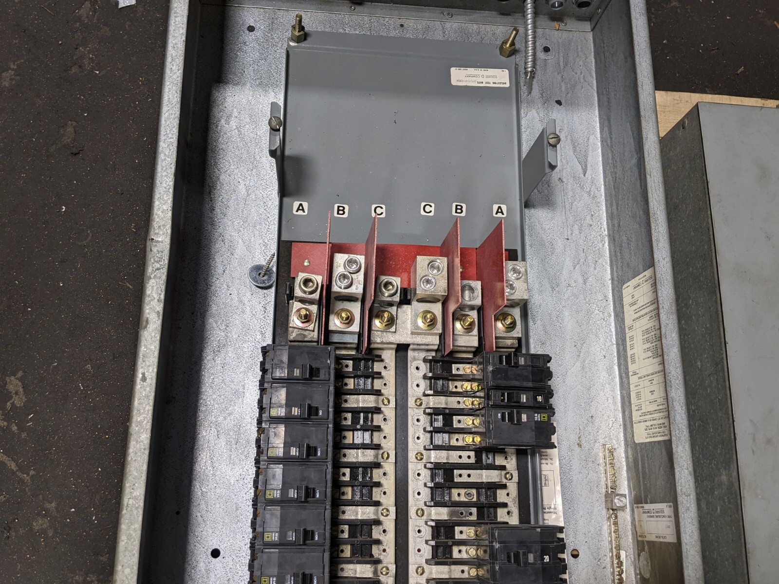 Square D NQOB Panelboard 400 AMP 120/208V 3 Phase 4W 42 Space Box MH53 ...