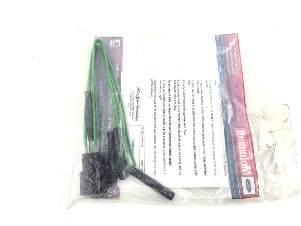 NOS Ford Motorcraft Wiring Pigtail Kit BU2Z-14S411-TA BU2Z14S411TA WPT ...