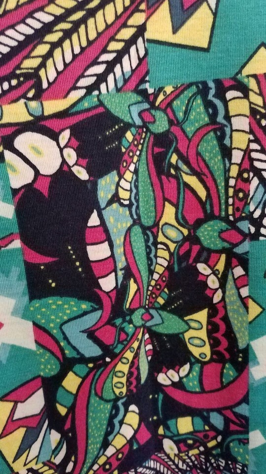 Lularoe Medium Classic NWT - Green Background - Multi Color Design ...