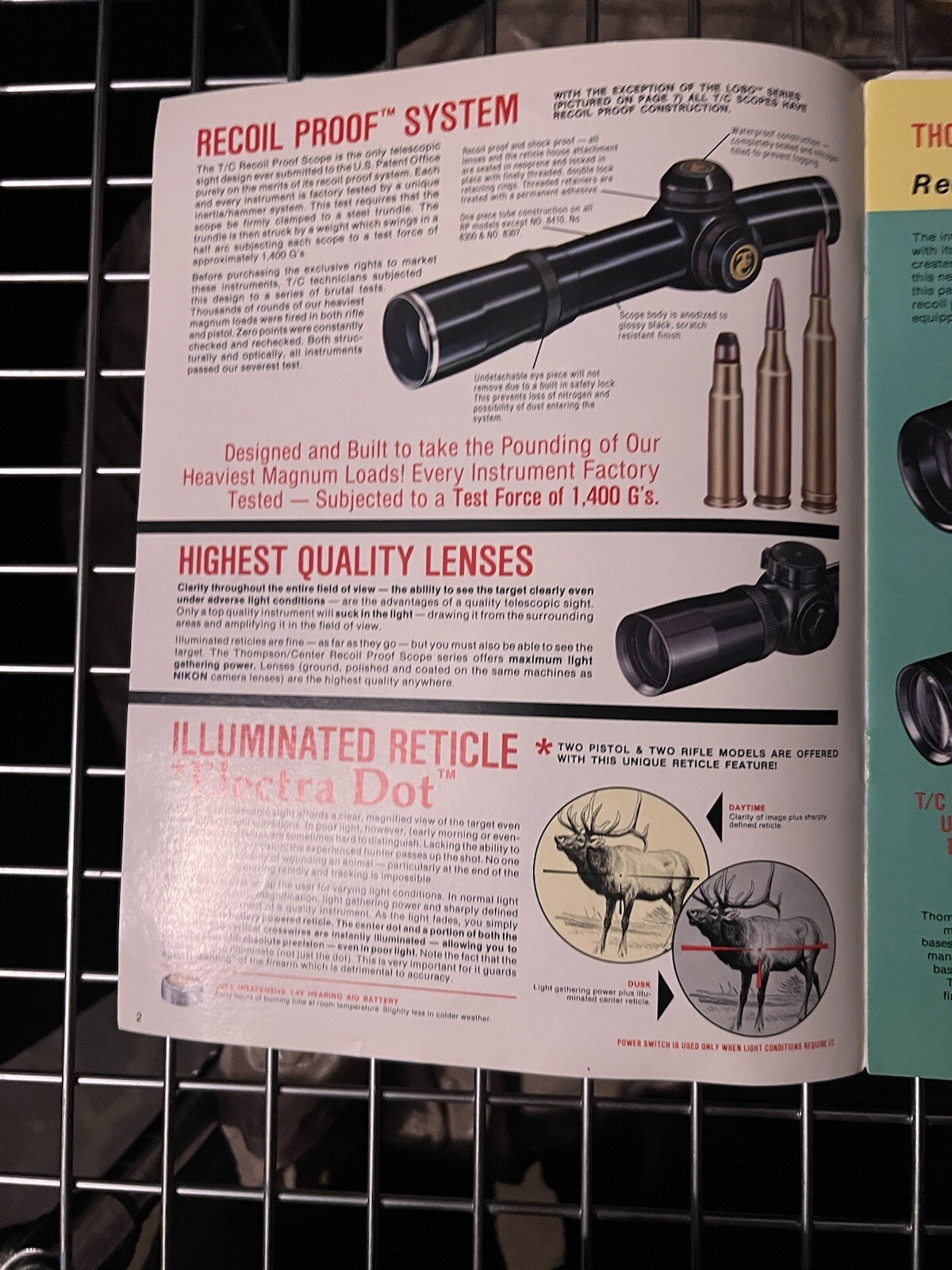 Thompson Center Arms Scopes Recoil Proof RIFLE & PISTOL Catalog | eBay