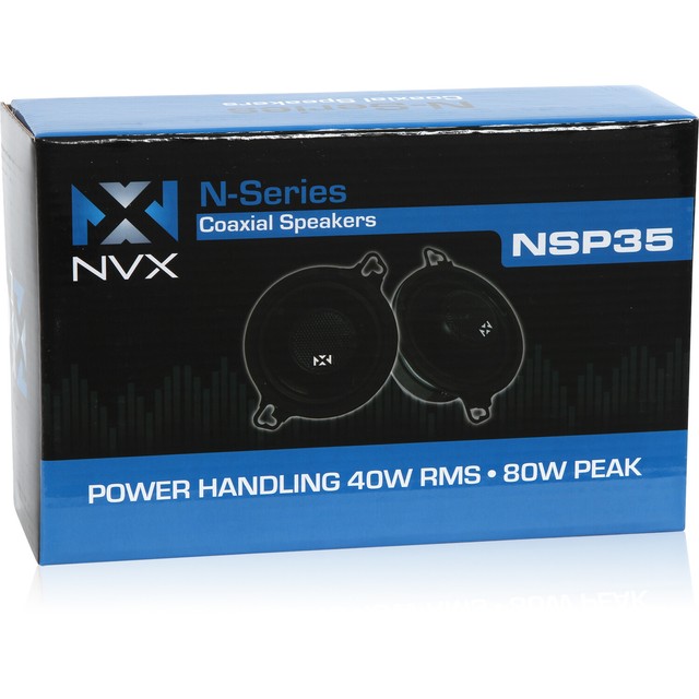 NVX NSP35 3.5" 2-way N-series Coaxial Car Speakers Pair for sale online ...