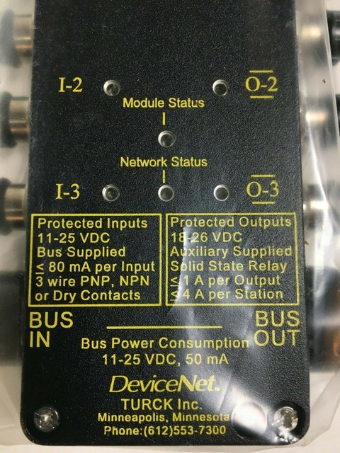 Turck Bus Stop DeviceNet Interlink Block Cdn-iom-44-0010 for sale ...