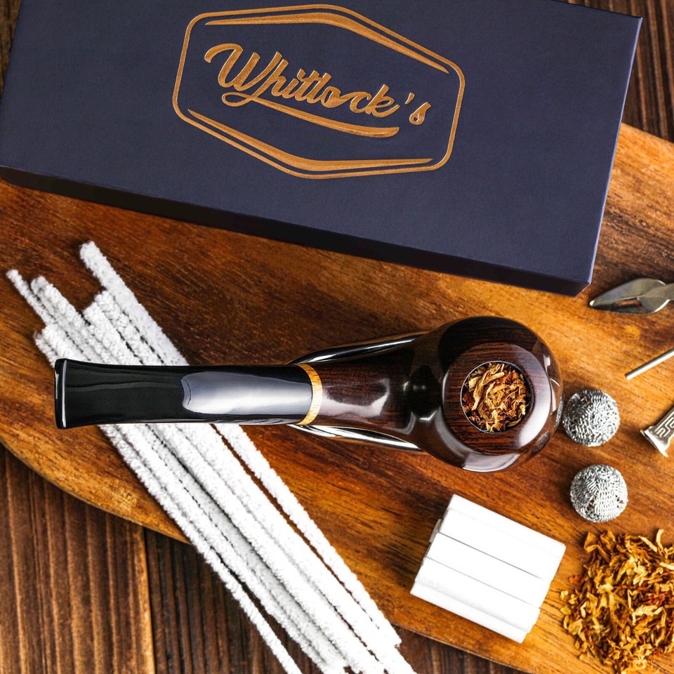 Whitluck's Tobacco Pipe, Handmade Wood Smoking Pipe, Perfect Beginner ...