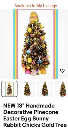 11.5" Costco IRIDESCENT GLITTERY Sunflower Easter Bunny Rabbit Figurine ...