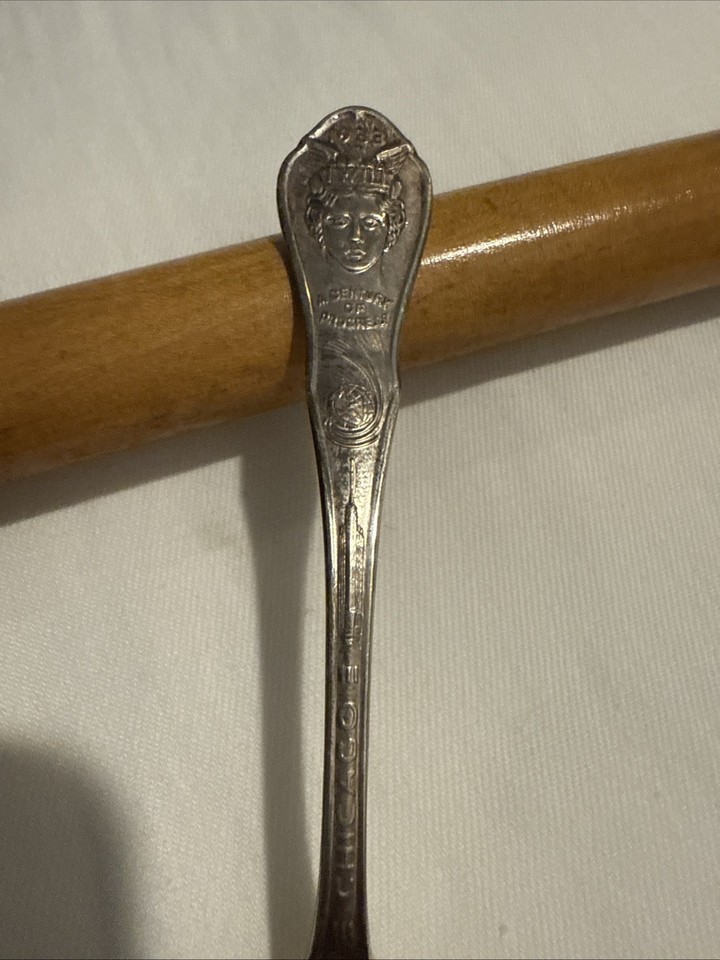 1933 Century of Progress Chicago World's Fair Cane & 6 Silver Plated ...