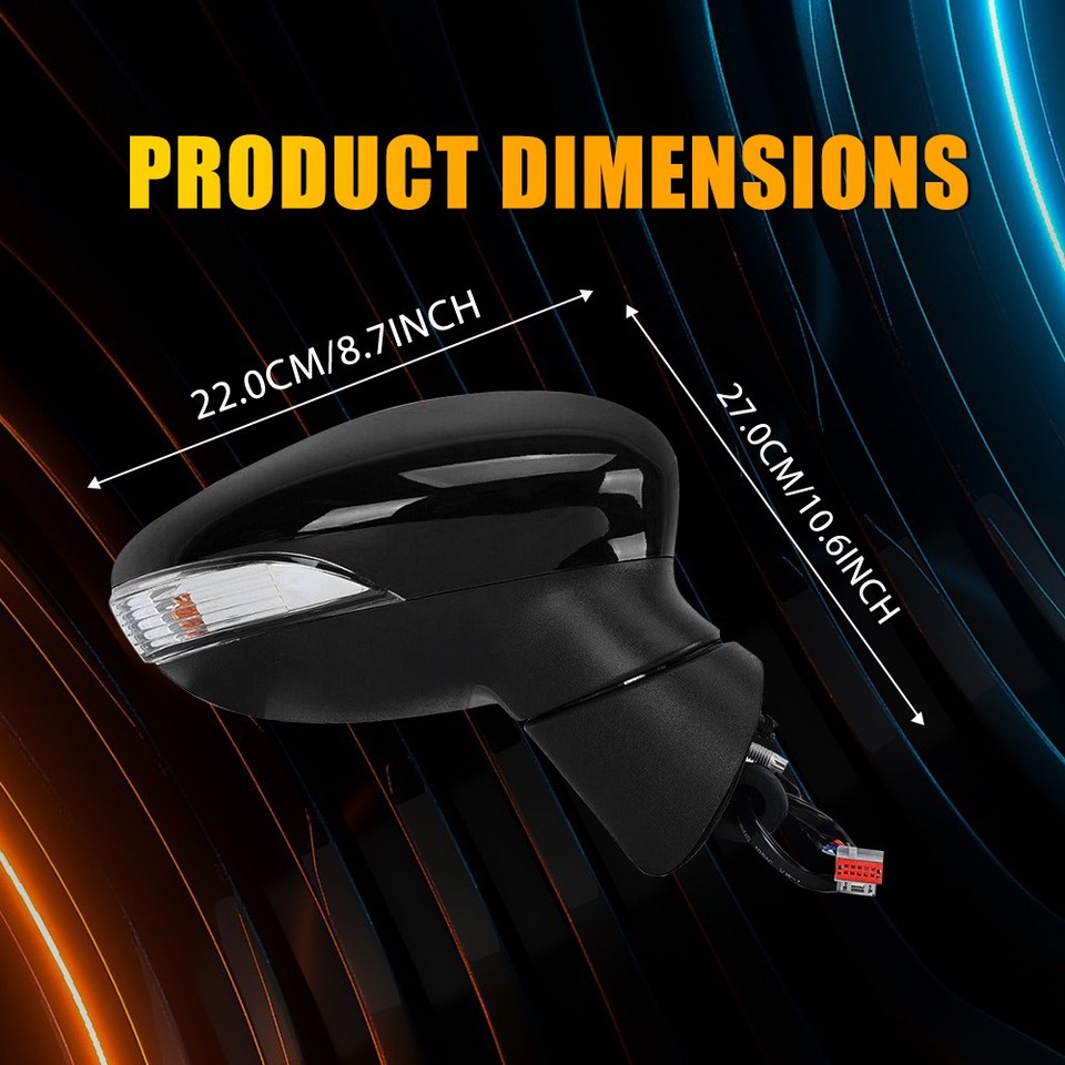 For Ford Fiesta MK7 2013-2017 1x Right Driver Side Electric Wing Mirror ...