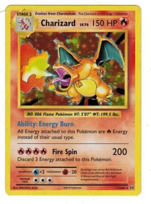 CHARIZARD ULTRA RARE HOLO 2016 XY EVOLUTIONS Pokemon Card 11/108 LP | eBay