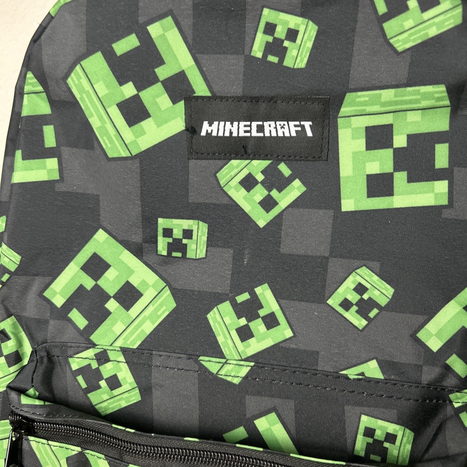 Minecraft Creeper School Backpack Book Bag 17" Boys Green Black | eBay