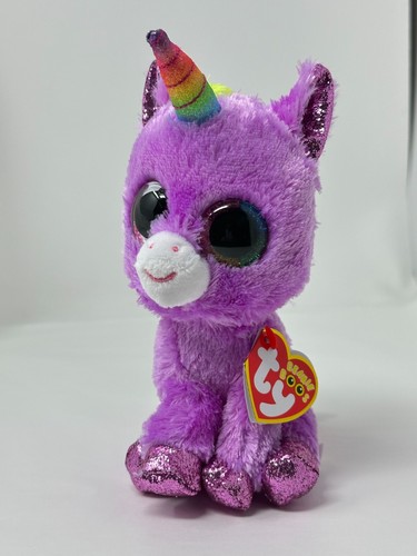 TY Silk Beanie Boos Plush ROSETTE Purple Unicorn 6" NEW with tags | eBay