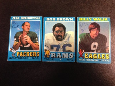Autographed 1971 Topps Billy Walik Philadelphia Eagles Football Card ...