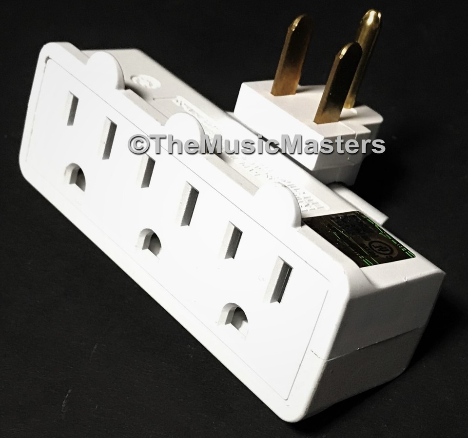 Swivel 3 Outlet Triple AC Wall Plug Power Tap Splitter 3-Way Electric ...