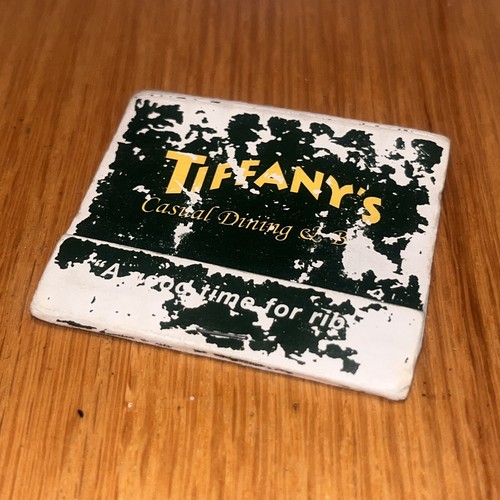 Tiffany’s Casual Dining Vtg Matchbox Matchbook Advertising New Jersey ...