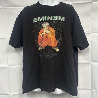 Eminem Marshall Y2K Rap Band 00s D12 Black Graphic T-Shirt Official ...