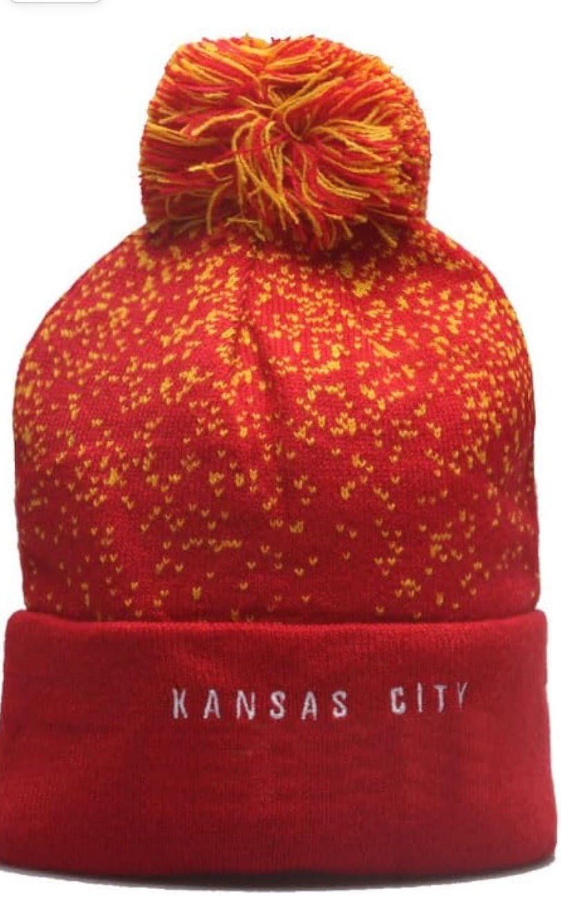 Football Team Beanie Hat Fans Knit Hat Beanie Skull Cap with Pom-pom ...