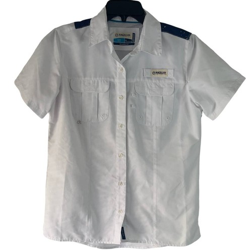 Magellan Outdoors Men's Size Small American Flag Fishing Vented Button ...