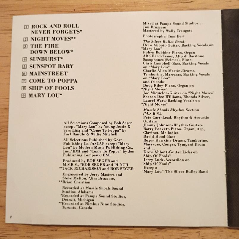 BOB SEGER & THE SILVER BULLET BAND - NIGHT MOVES - CD | eBay