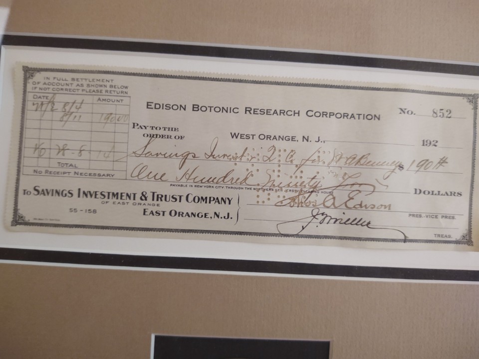 THOMAS EDISON ORIGINAL HAND SIGNATURE SIGNED AUTOGRAPH | eBay