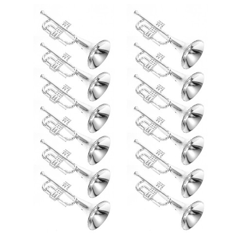 12PCS Silver Small Toy Trumpet Children Saxophone Toy Miniature Toy ...