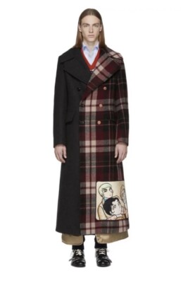GUCCI x Chikae Ide “Viva Volleyball” Runway AW 2018 Long Pea Wool Coat ...